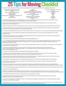 Tips for Moving, Plus, a Free Printable Moving Checklist