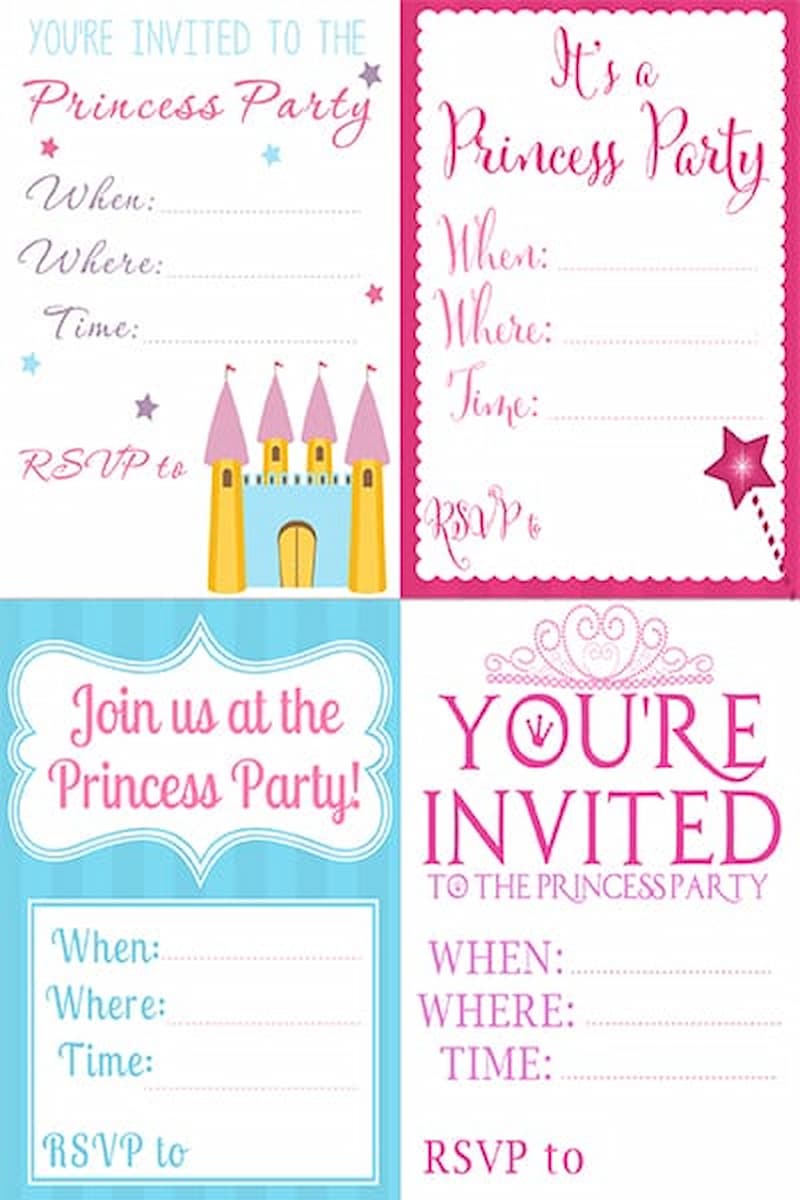 Free Printable Princess Party Invitations - Seriously Adorable!