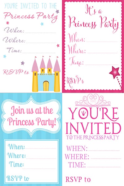 Free Printable Princess Party Invitations - Seriously Adorable!