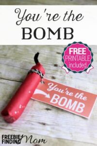 Valentine's Day DIY Gifts & FREE Gift Tags: You're The Bomb