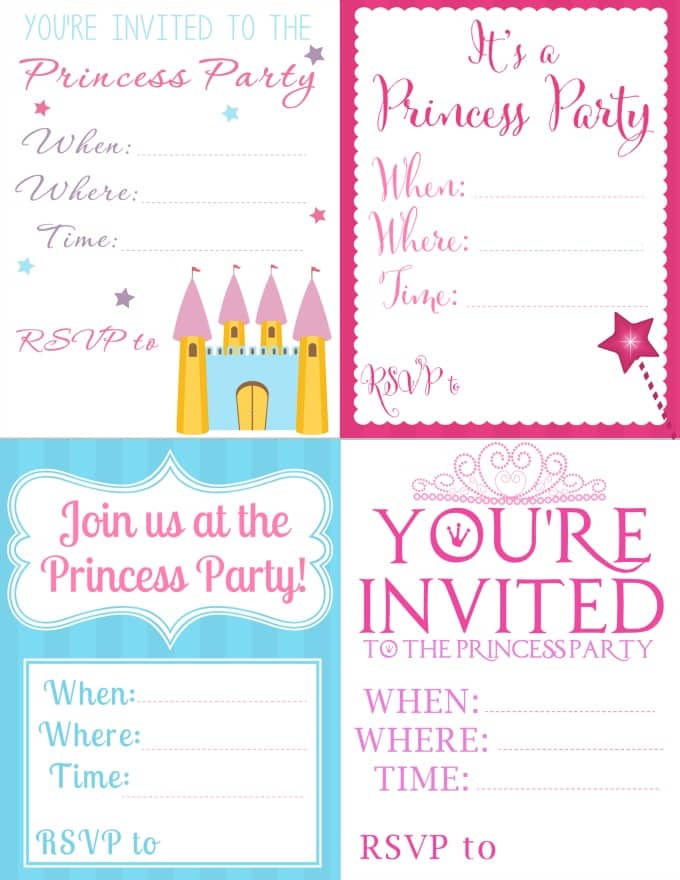 Free Printable Princess Party Invitations Seriously Adorable 