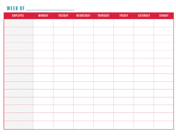 Printable Work Schedules Free DriverLayer Search Engine