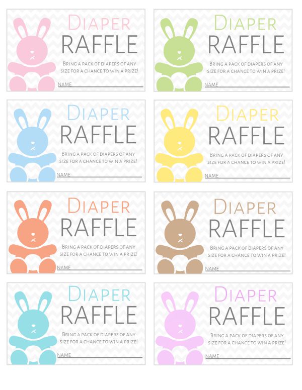 FREE Printable Diaper Raffle Tickets