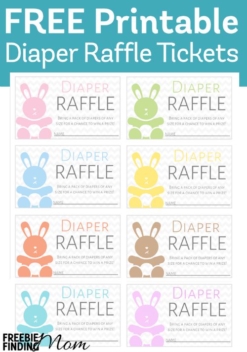 10 Free Printable Diaper Raffle Tickets