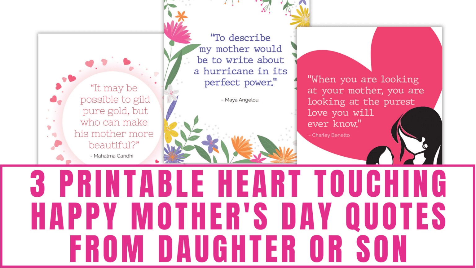 Happy Mother's Day Cursive Font (Free Printables)