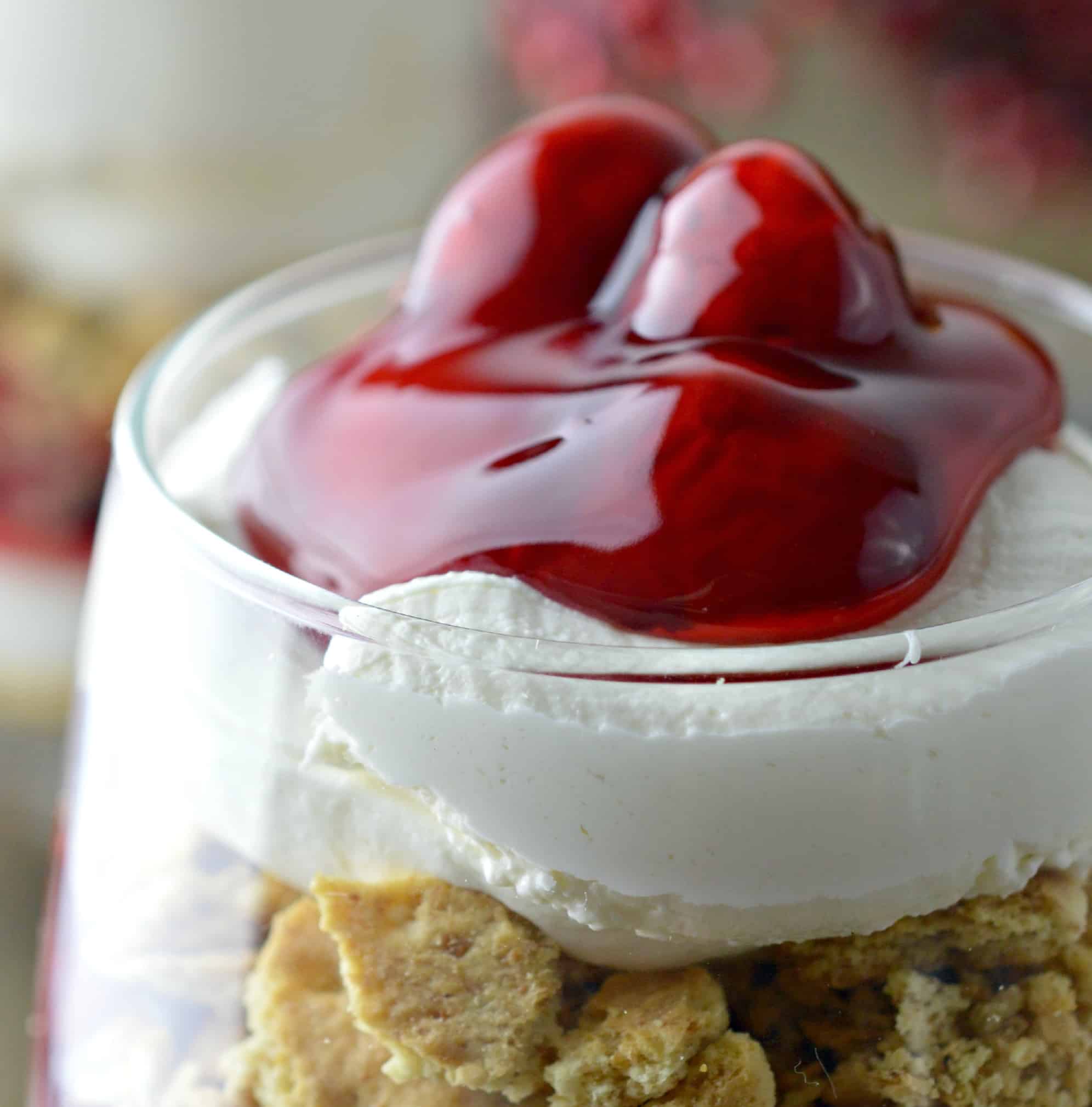 The Perfect Christmas Trifle Recipe - Cherry Cheesecake Trifle Dessert