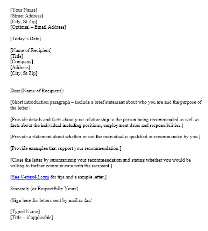 Free Reference Letter Template 74 Examples Of Reference Letters Free Reference Letter Template 74 Examples Of Reference Letters