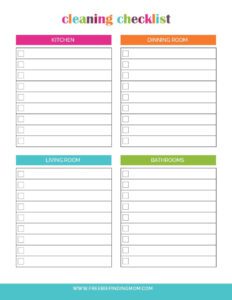 Printable Cleaning Checklist Bundle - Freebie Finding Mom