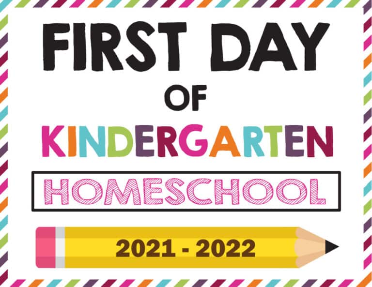 Free First Day of School Sign Printable 2021-2022 - Freebie Finding Mom