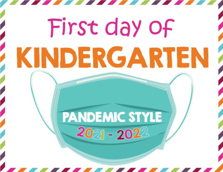 Free First Day of School Sign Printable 2021-2022 - Freebie Finding Mom