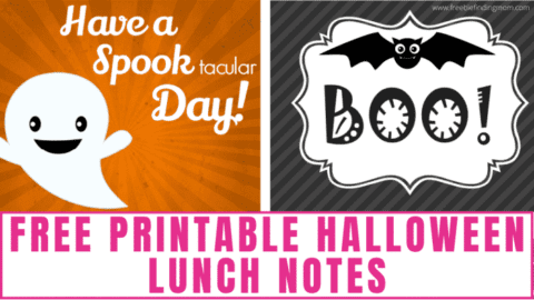 6 Free Printable Halloween Lunch Notes - Freebie Finding Mom