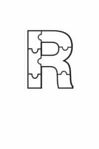 Printable Bubble Letters: Puzzle Letters Alphabet