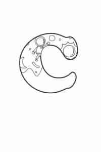 Printable Bubble Letters: Outer Space Letters Alphabet