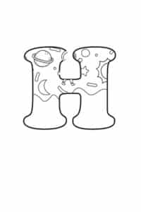 Printable Bubble Letters: Outer Space Letters Alphabet