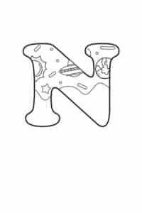 Printable Bubble Letters: Outer Space Letters Alphabet