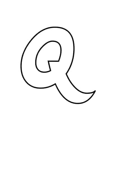 Printable Bubble Letters: Fancy Bubble Letter Q