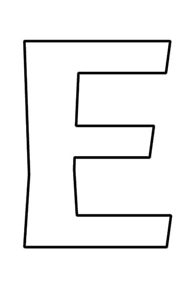 Bubble Letter E Coloring Pages Letters R Sketch Coloring Page