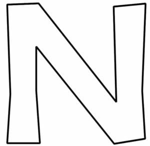 Free Printable Bubble Letter N