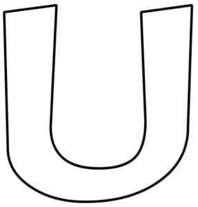 Free Printable Bubble Letter U