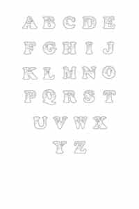 Printable Bubble Letters: Outer Space Letters Alphabet