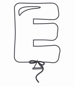 Printable Bubble Letters: Balloon Letter E