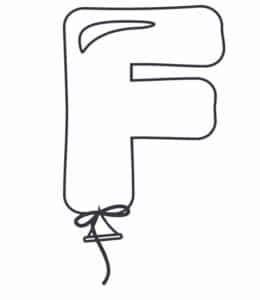 Printable Bubble Letters: Balloon Letter F