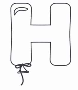 Printable Bubble Letters: Balloon Letter H