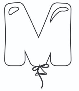 Printable Bubble Letters: Balloon Letter M