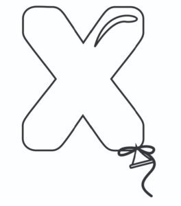 Printable Bubble Letters: Balloon Letter X