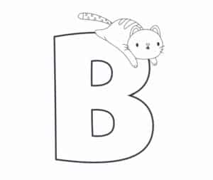Printable Bubble Letters: Cat and Dog Letter B