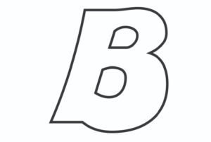 Printable Bubble Letters: Fancy Bubble Letter B