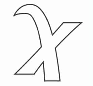 Printable Bubble Letters: Fancy Bubble Letter X