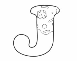 Printable Bubble Letters: Outer Space Letter J