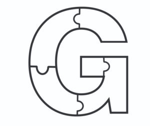 Printable Bubble Letters: Puzzle Letter G