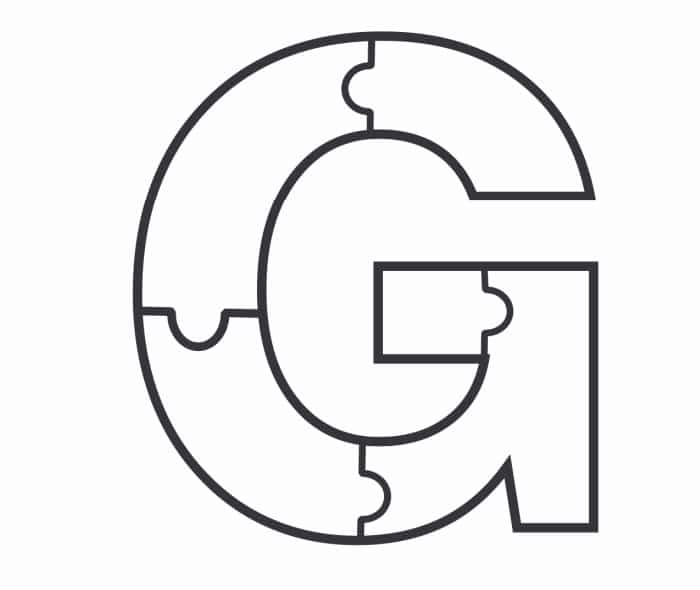 Printable Bubble Letters Puzzle Letter G Freebie Finding Mom