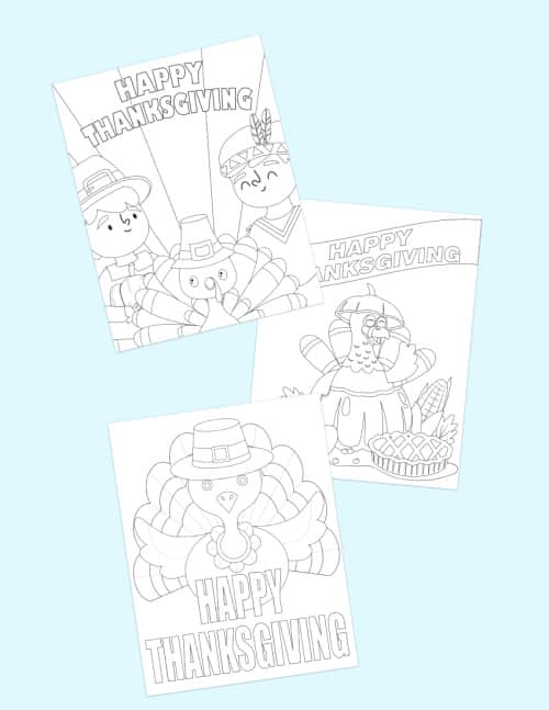 3 Thanksgiving Coloring Pages (Free) - Freebie Finding Mom
