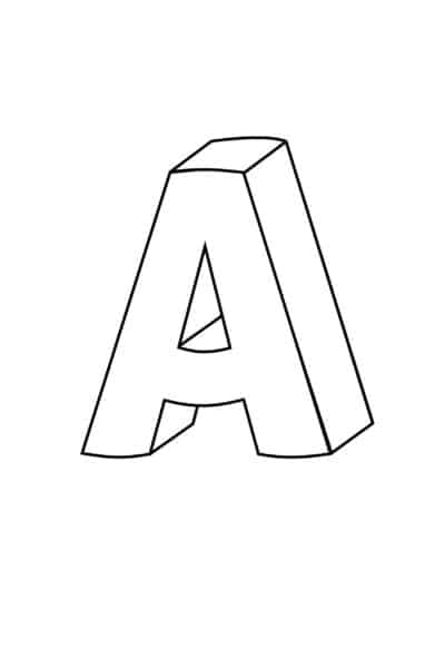 Printable 3D Bubble Letters Alphabet