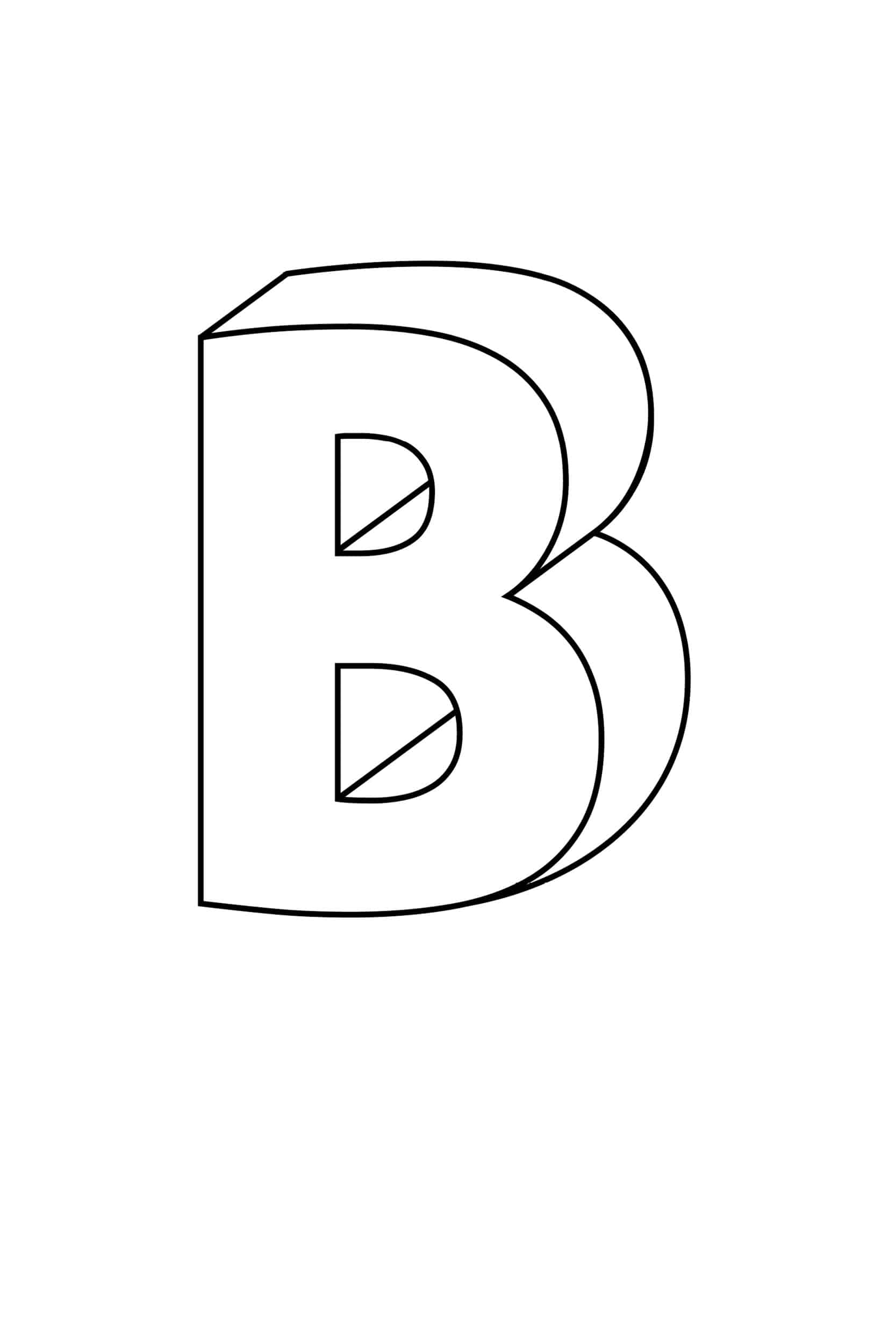 Printable 3D Bubble Letter B Freebie Finding Mom