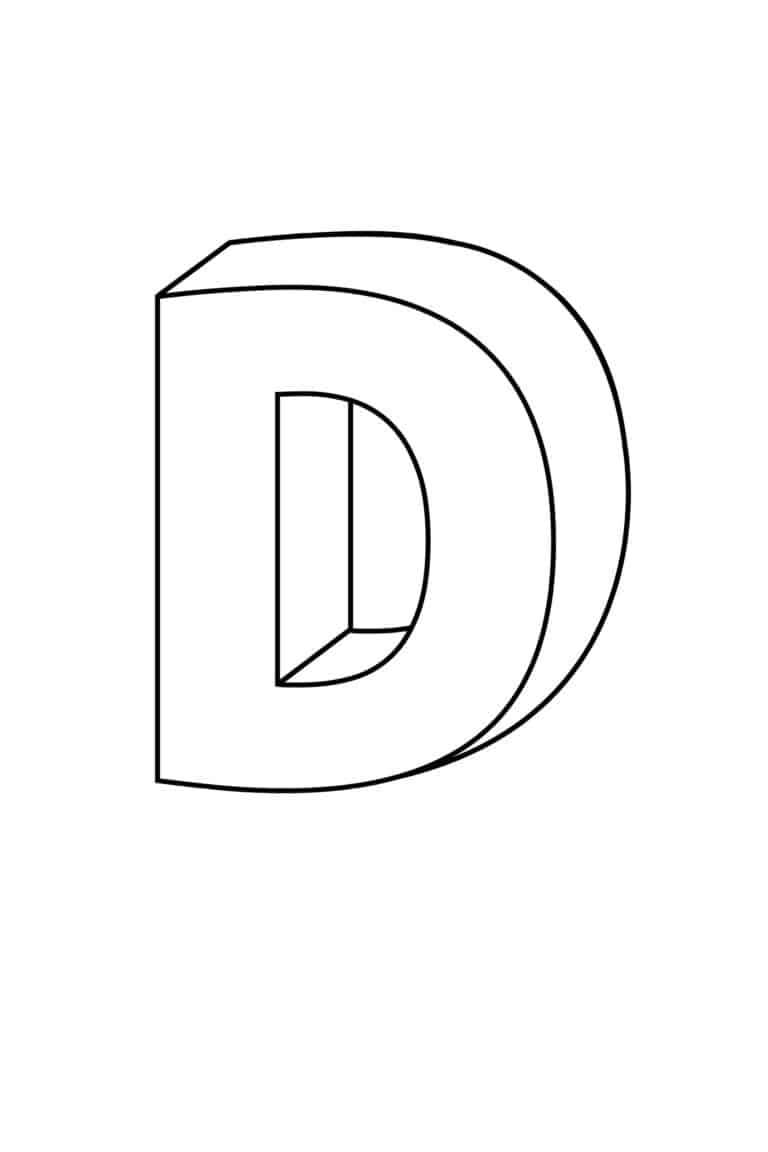 Printable 3D Bubble Letters Alphabet