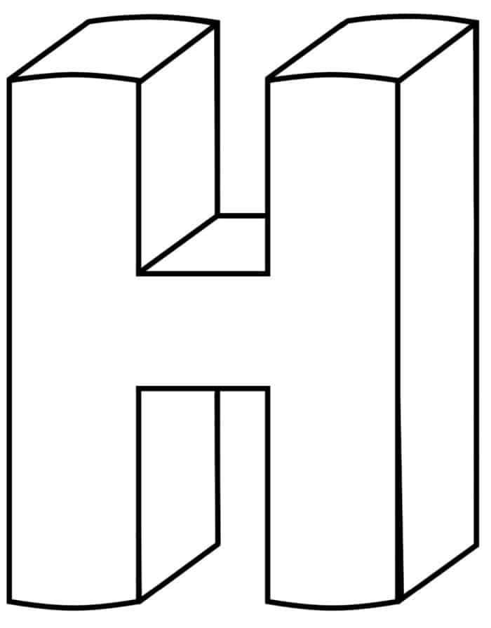 Free Printable Colorful Cartoon Letters Cartoon Letter H Freebie Vrogue