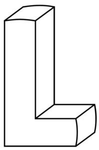 Printable 3D Bubble Letter L