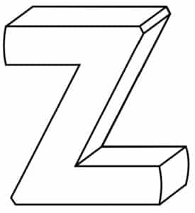 Printable 3D Bubble Letter Z