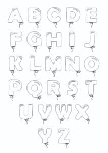 Printable Bubble Letters: Balloon Letters Set