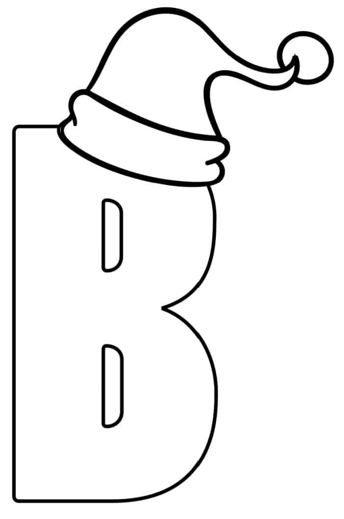 Printable Christmas Bubble Letter B