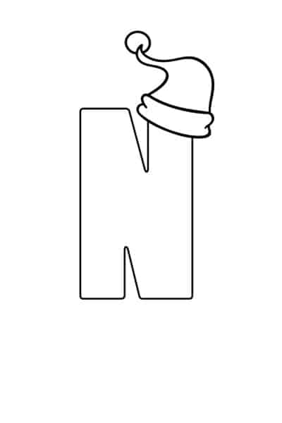 Printable Christmas Bubble Letters Alphabet