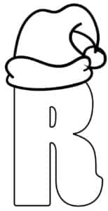 Printable Christmas Bubble Letter R