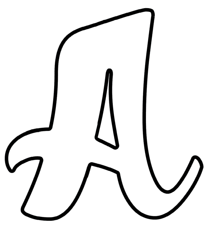 Printable Cursive Bubble Letter A Freebie Finding Mom