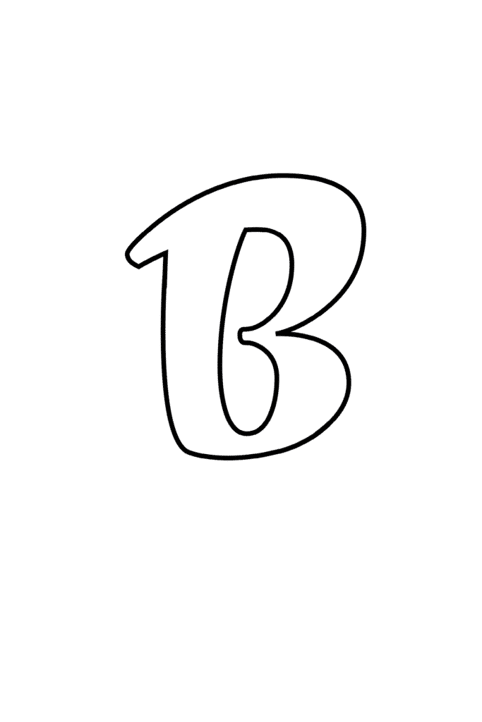 Printable Cursive Bubble Letters Alphabet - Freebie Finding Mom