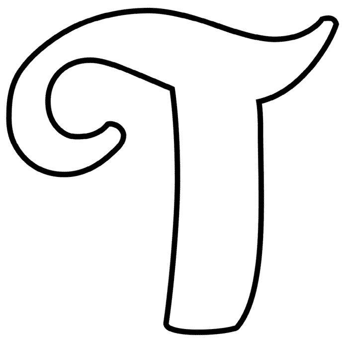 Printable Cursive Bubble Letter T Freebie Finding Mom