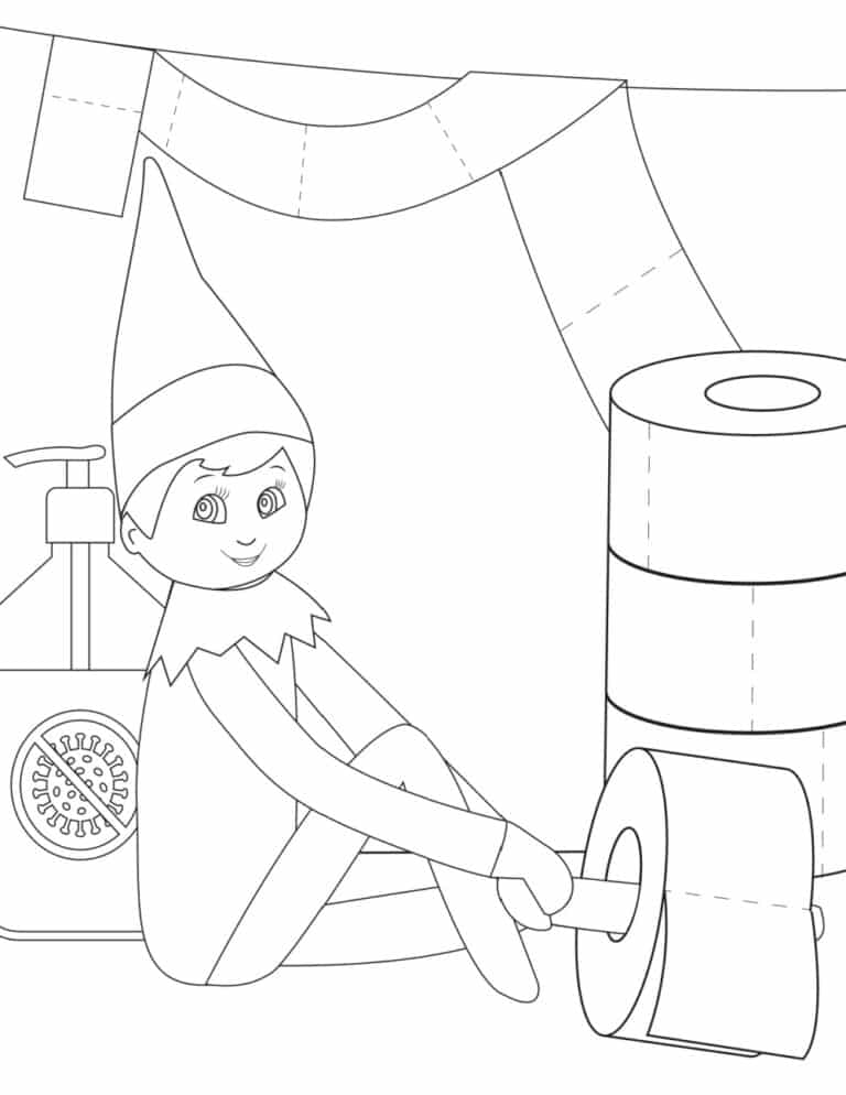 6 Printable Elf on the Shelf Coloring Pages - Freebie Finding Mom